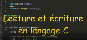 Lecture et écriture en C – Programmation en C - F2School