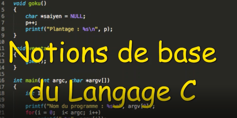 Notions de base en langage C – Programmation en C - F2School